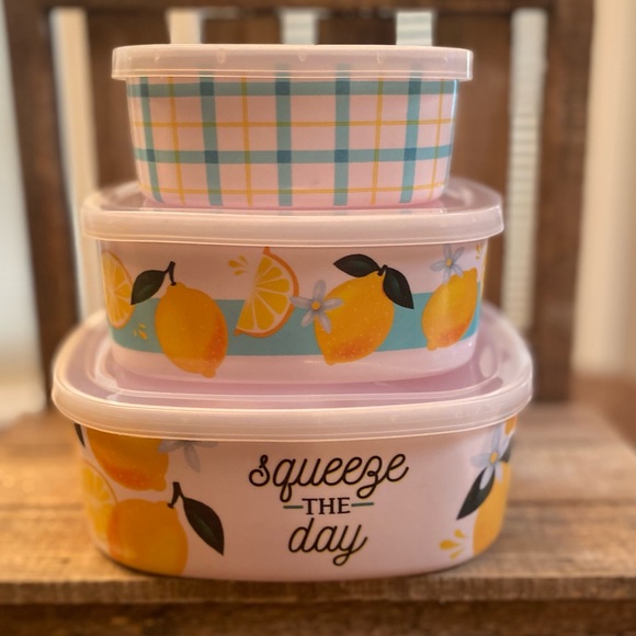 Old East Main Co. | Kitchen | Lemon Food Nesting Storage Containers Set ...
